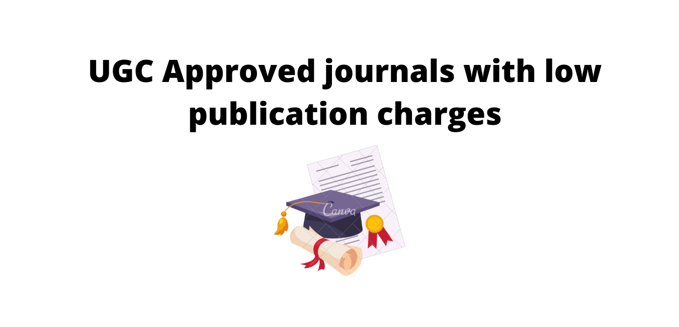 Paid UGC CARE journals with low publication charge - PhDTalks