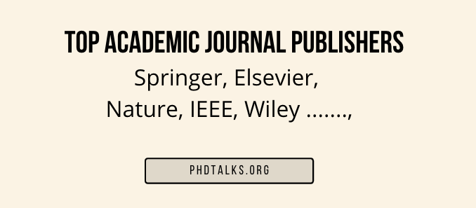 Top academic journal publishers in the world - PhDTalks