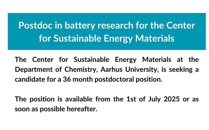 Postdoc in battery research for Sustainable Energy Materials - PhDTalks