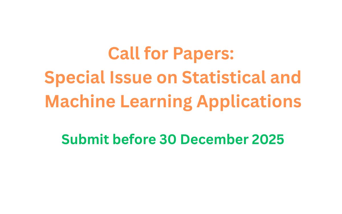 Call for Papers: Special Issue on Statistical and Machine Learning ...