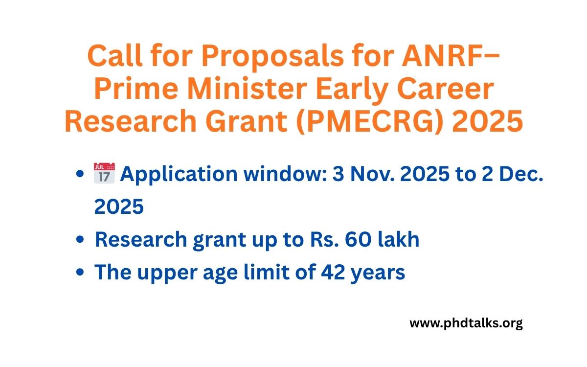 ANRF Call for Proposals for Prime Minister Early Career Research Grant ...