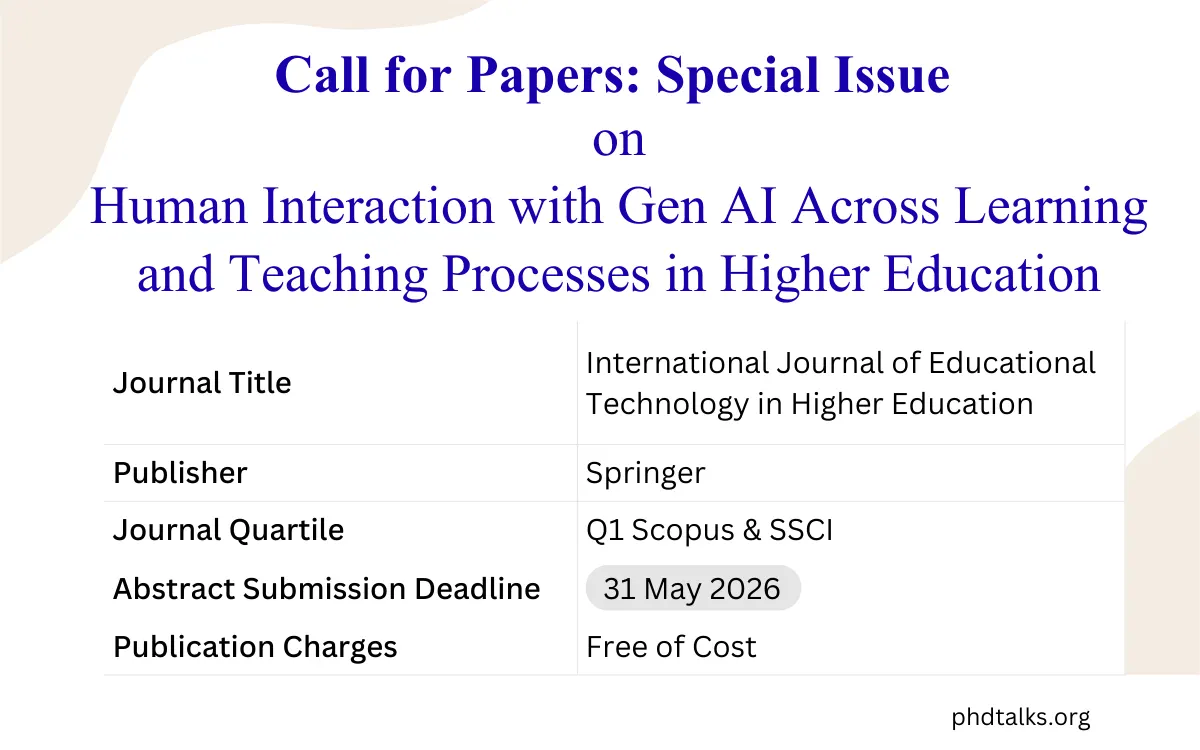 Call for Papers: Special Issue on Human Interaction with Generative AI ...