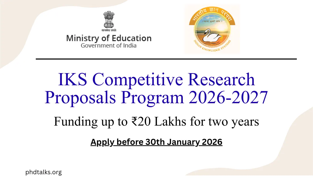 Indian Knowledge System (IKS) Research Awards 2026–2027 - PhDTalks