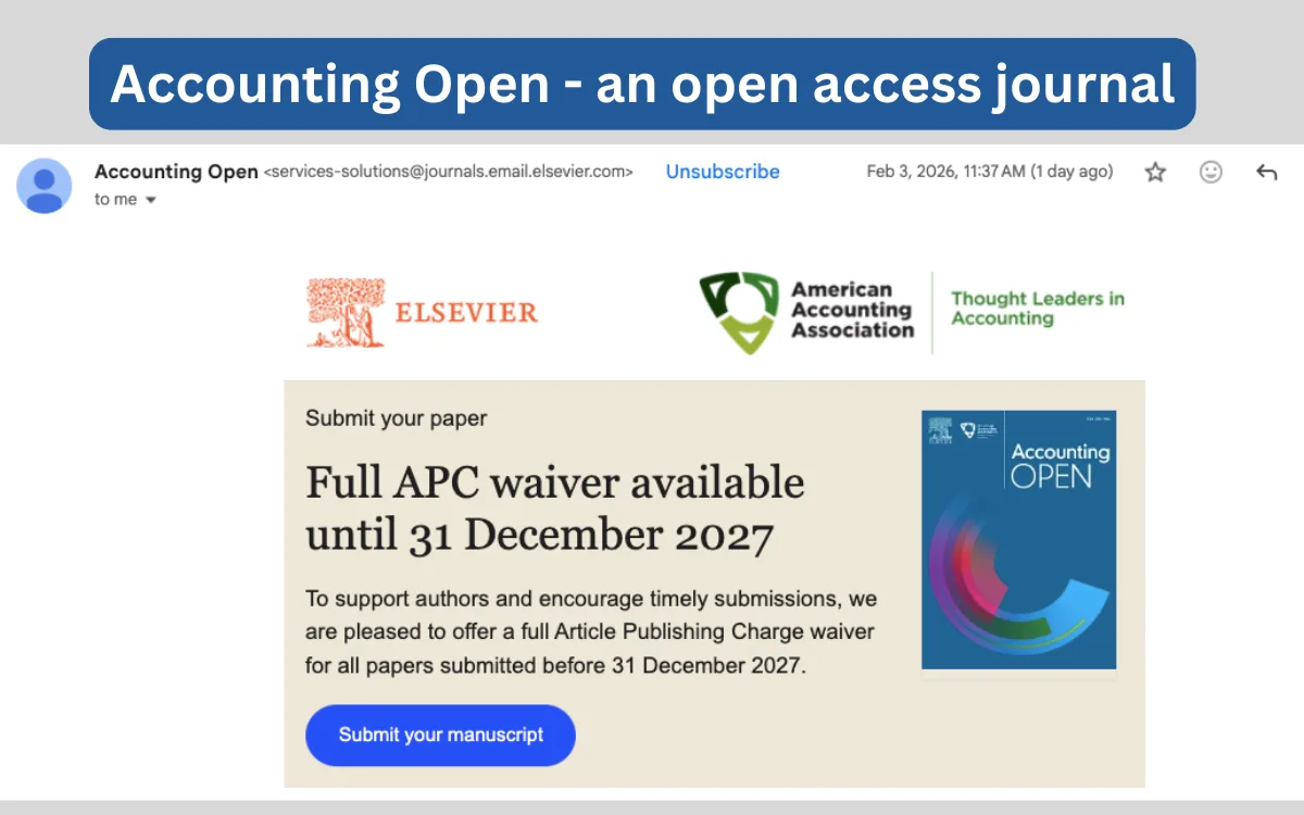 Accounting Open Journal providing Full APC Waiver until 31 Dec 2027 ...