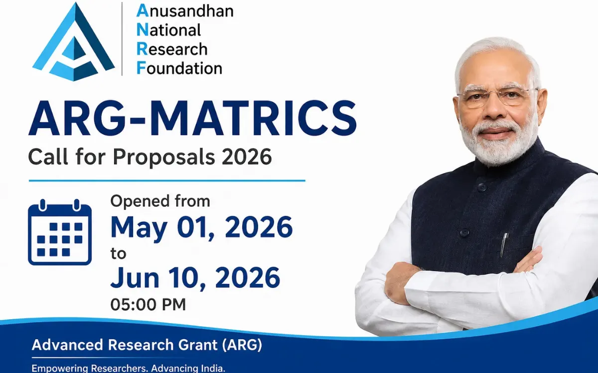ANRF ARG–MATRICS Call for Proposals 2026 (Apply by June 10) - PhDTalks