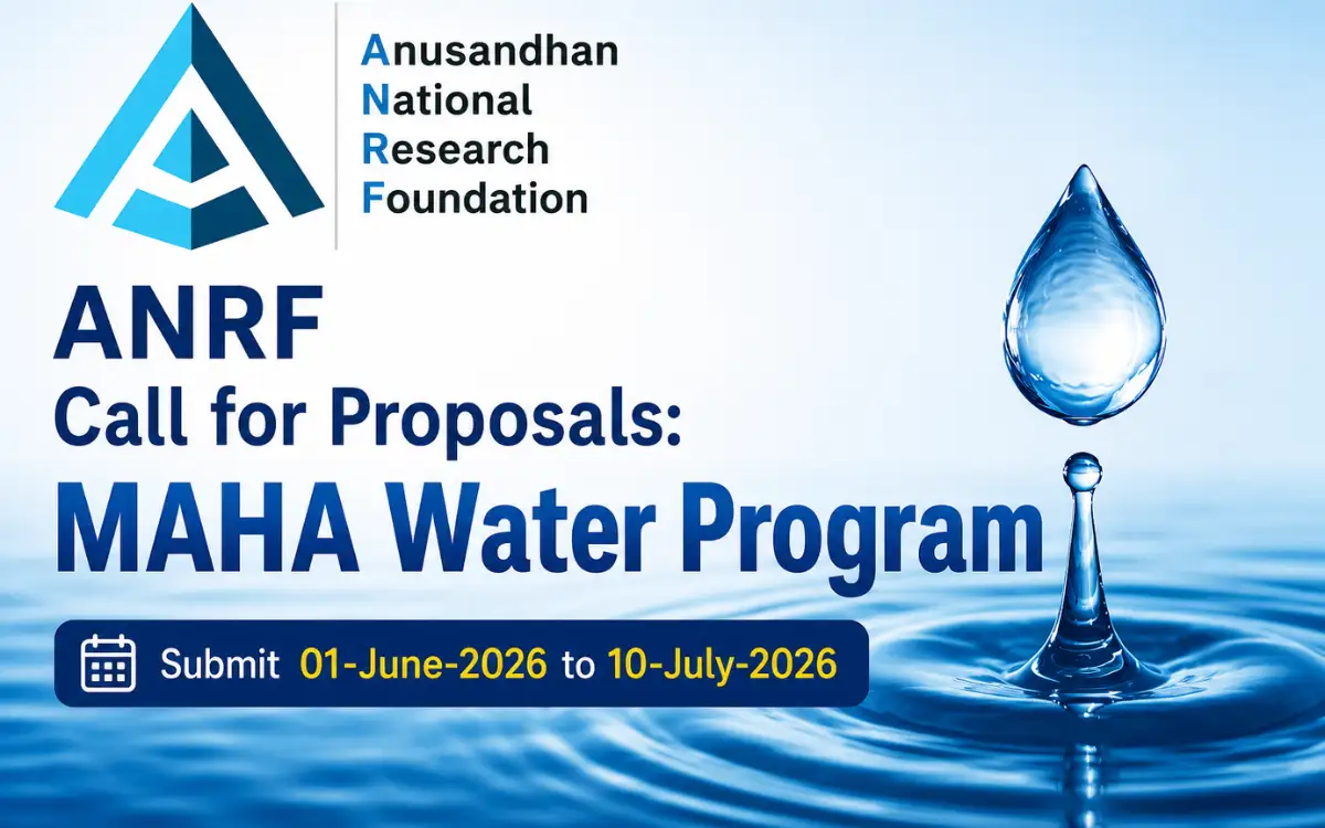 ANRF Call for Proposals under the MAHA Water Program - PhDTalks
